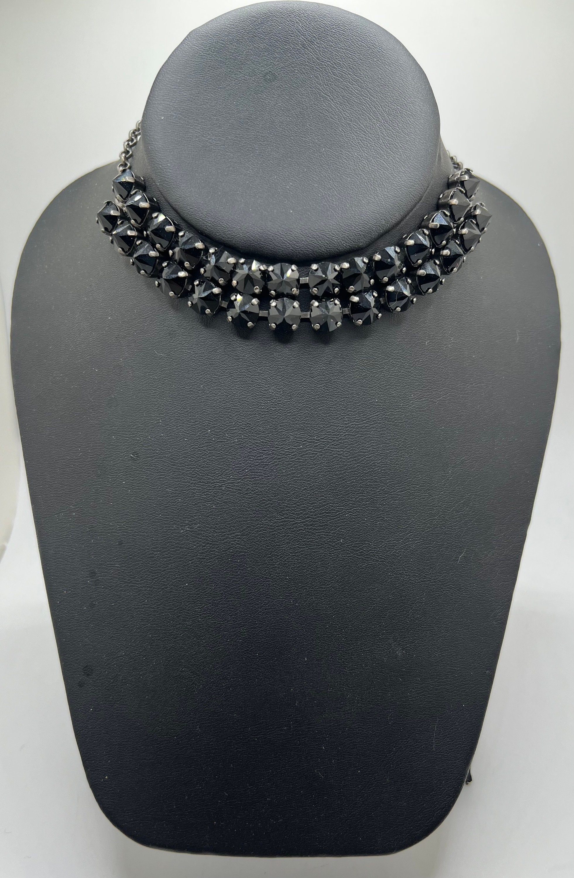 Unique Upscale Goth Bling Swarovski Crystal 3 Stone Dangle Earrings ...