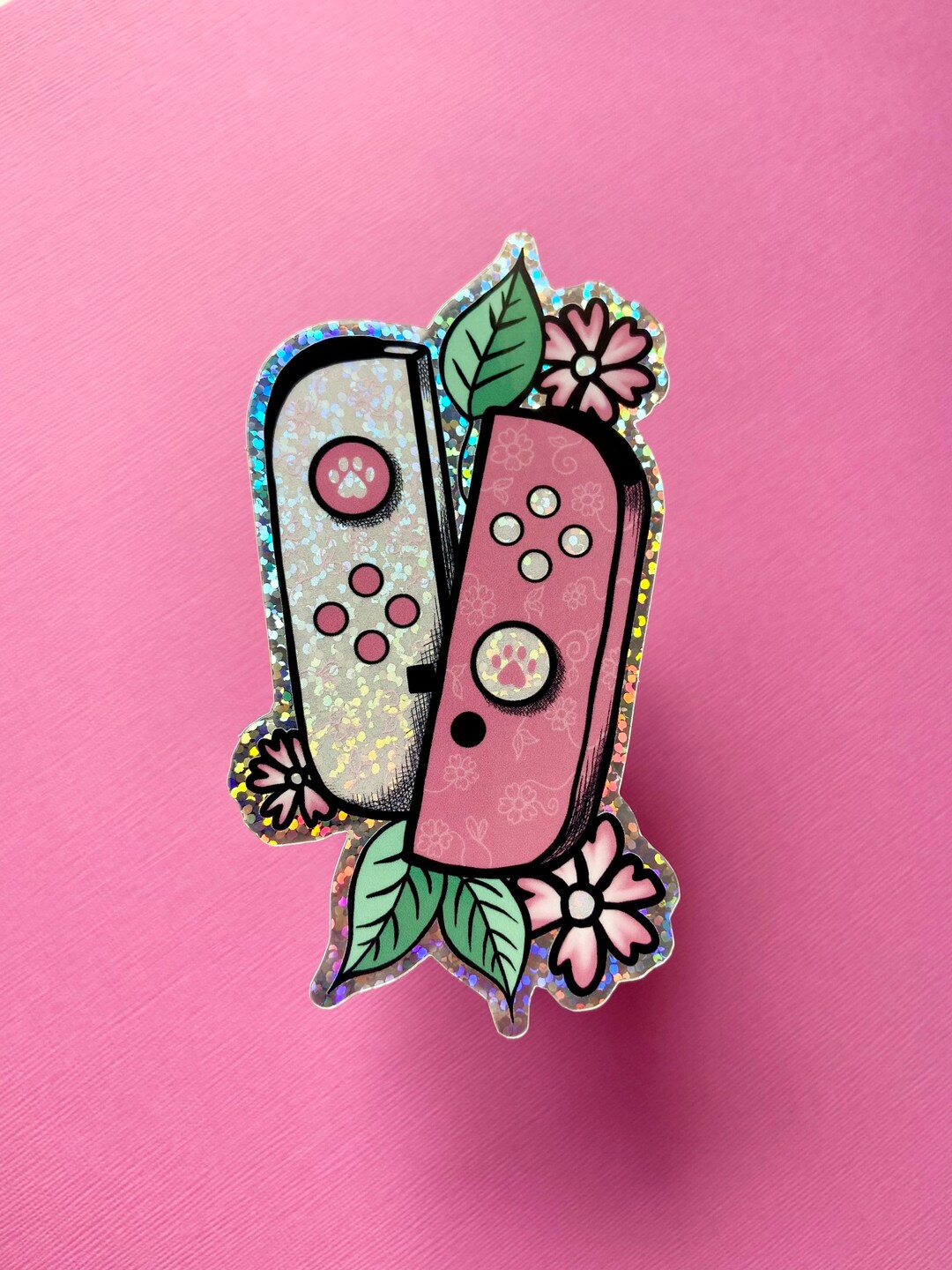 Gamer Girl Joy Cons Glitter Vinyl Sticker - Etsy