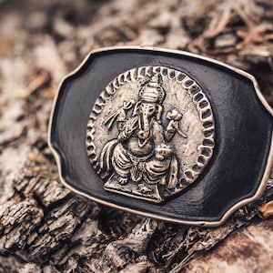 Ganesha-bronze Belt Buckle - Etsy