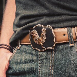 Rooster - Bronze Belt Buckle - Etsy