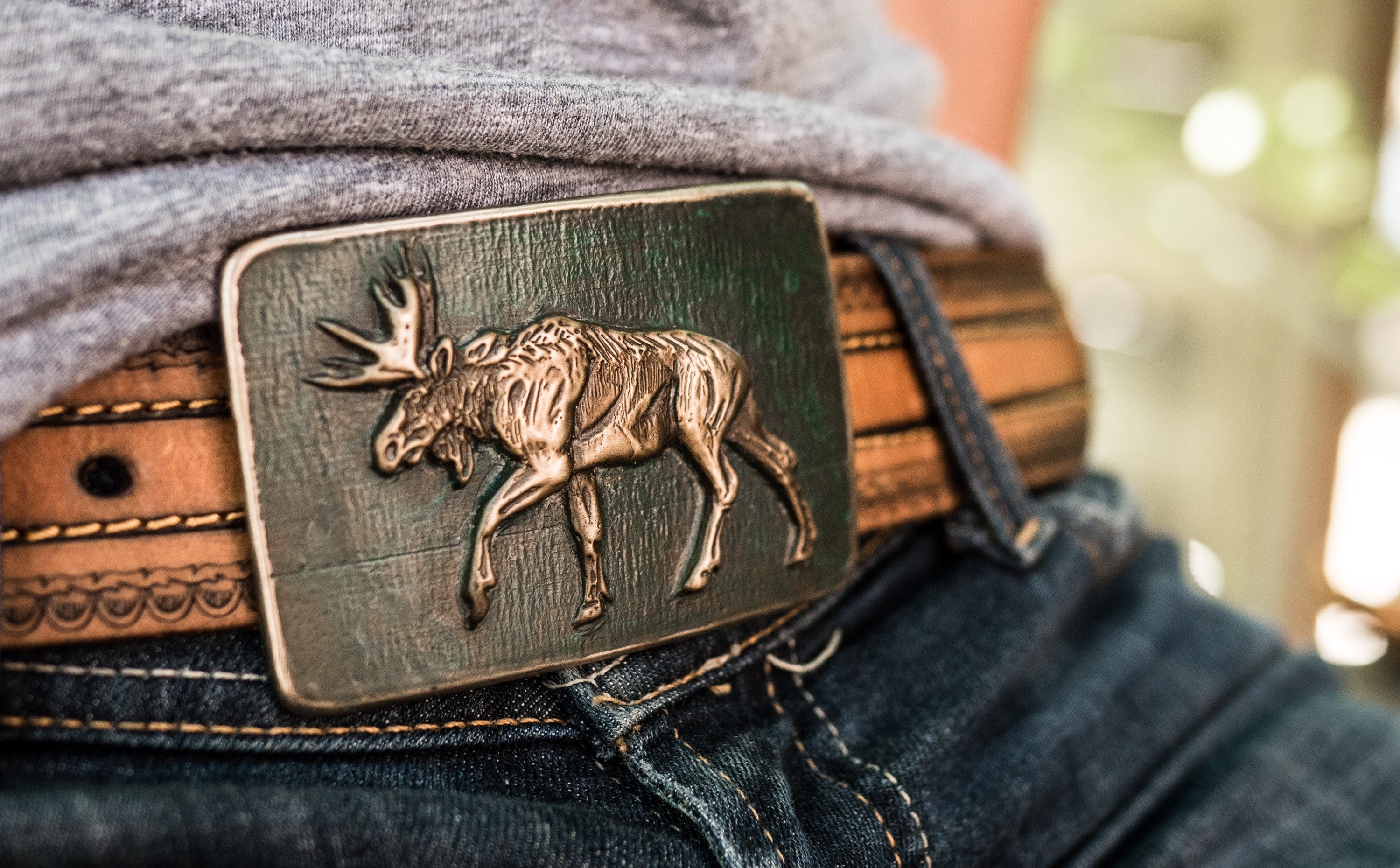 Moose Tracks - Bronze Belt Buckle - Etsy