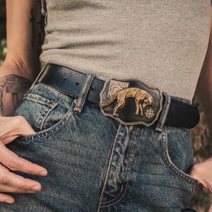 Leaping Fox-bronze Belt Buckle - Etsy