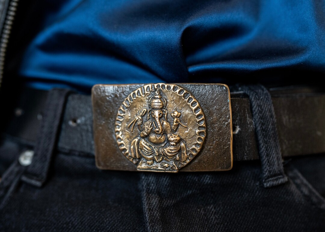 Ganesha Bronze Belt Buckle - Etsy