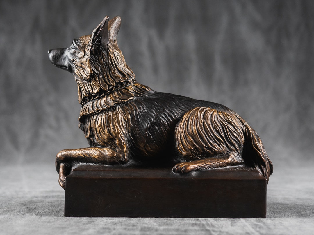 German Shepherd-bronze Sculpture - Etsy