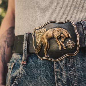 Leaping Fox-bronze Belt Buckle - Etsy