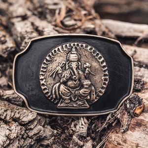 Ganesha-bronze Belt Buckle - Etsy