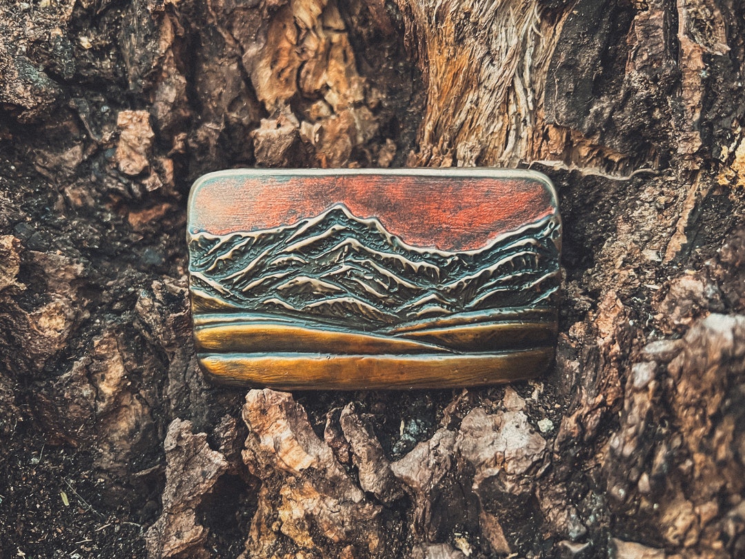 Bridger Mountain Range - Bronze Belt Buckle - Etsy