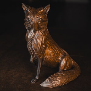 Red Fox-bronze Sculpture - Etsy
