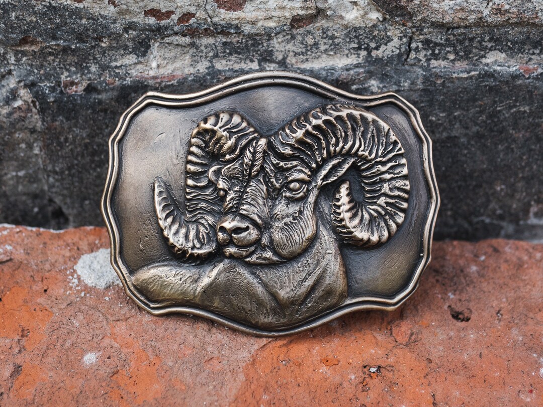Ram Bust Bronze Belt Buckle - Etsy