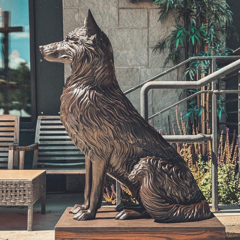 Wolf Sculpture - Etsy
