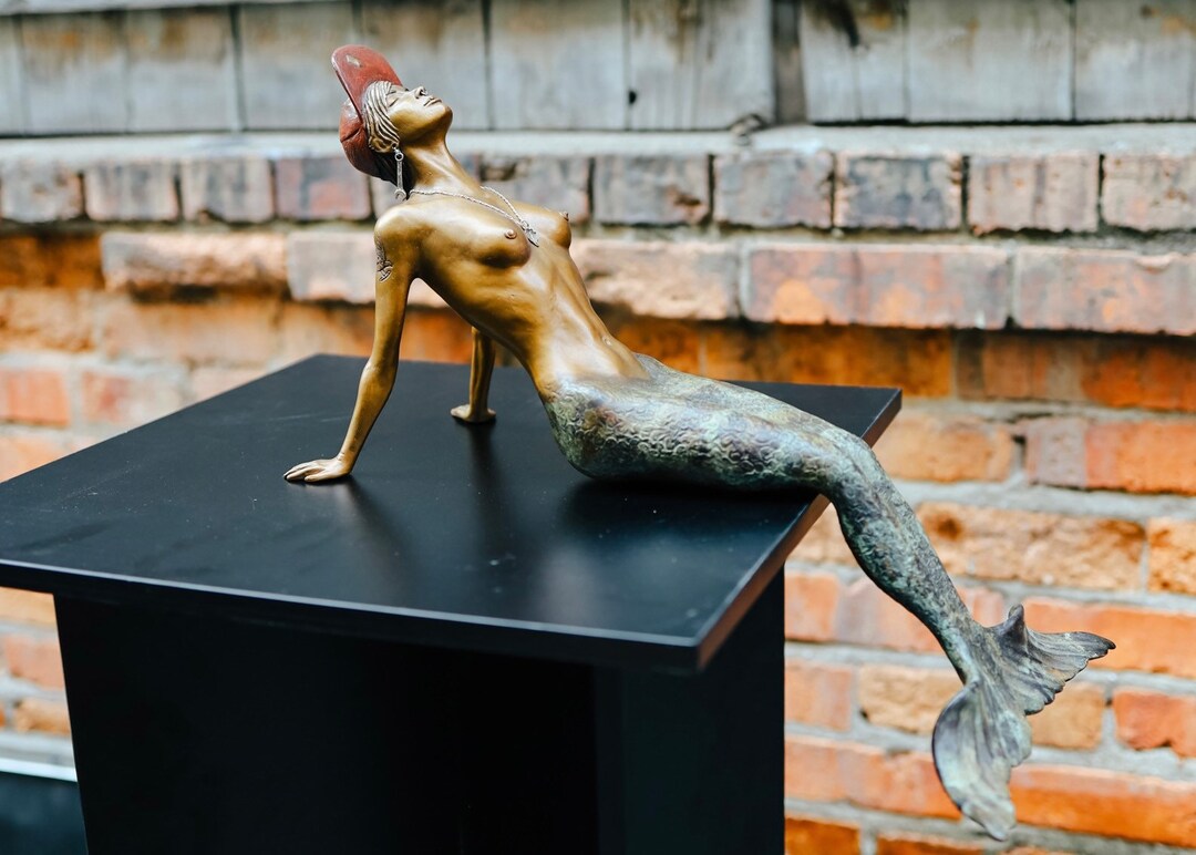 Punk Rock Mermaid bronze Sculpture - Etsy