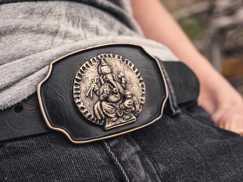Ganesha-bronze Belt Buckle - Etsy
