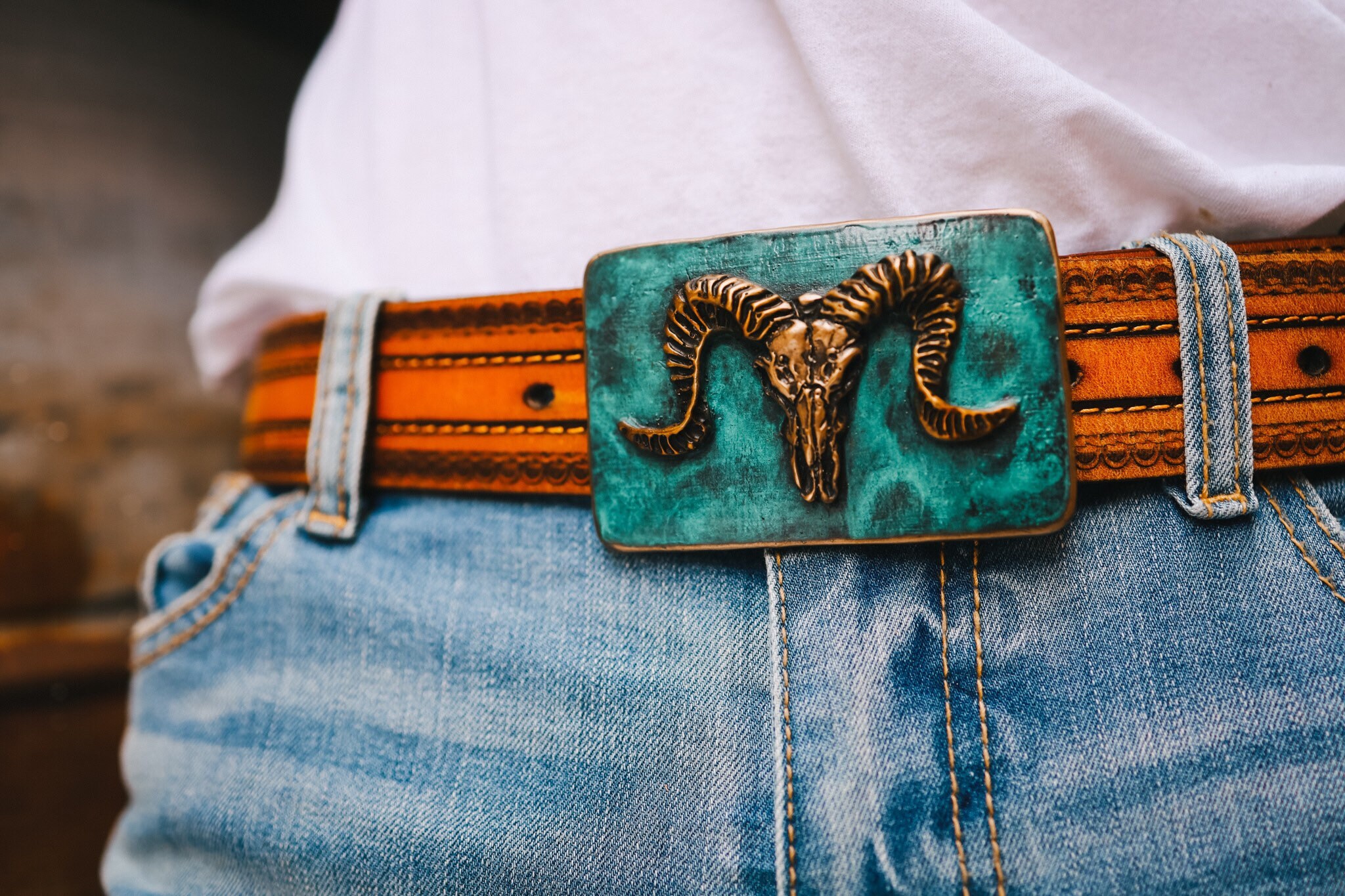 Ram Skull Bronze Belt Buckle - Etsy