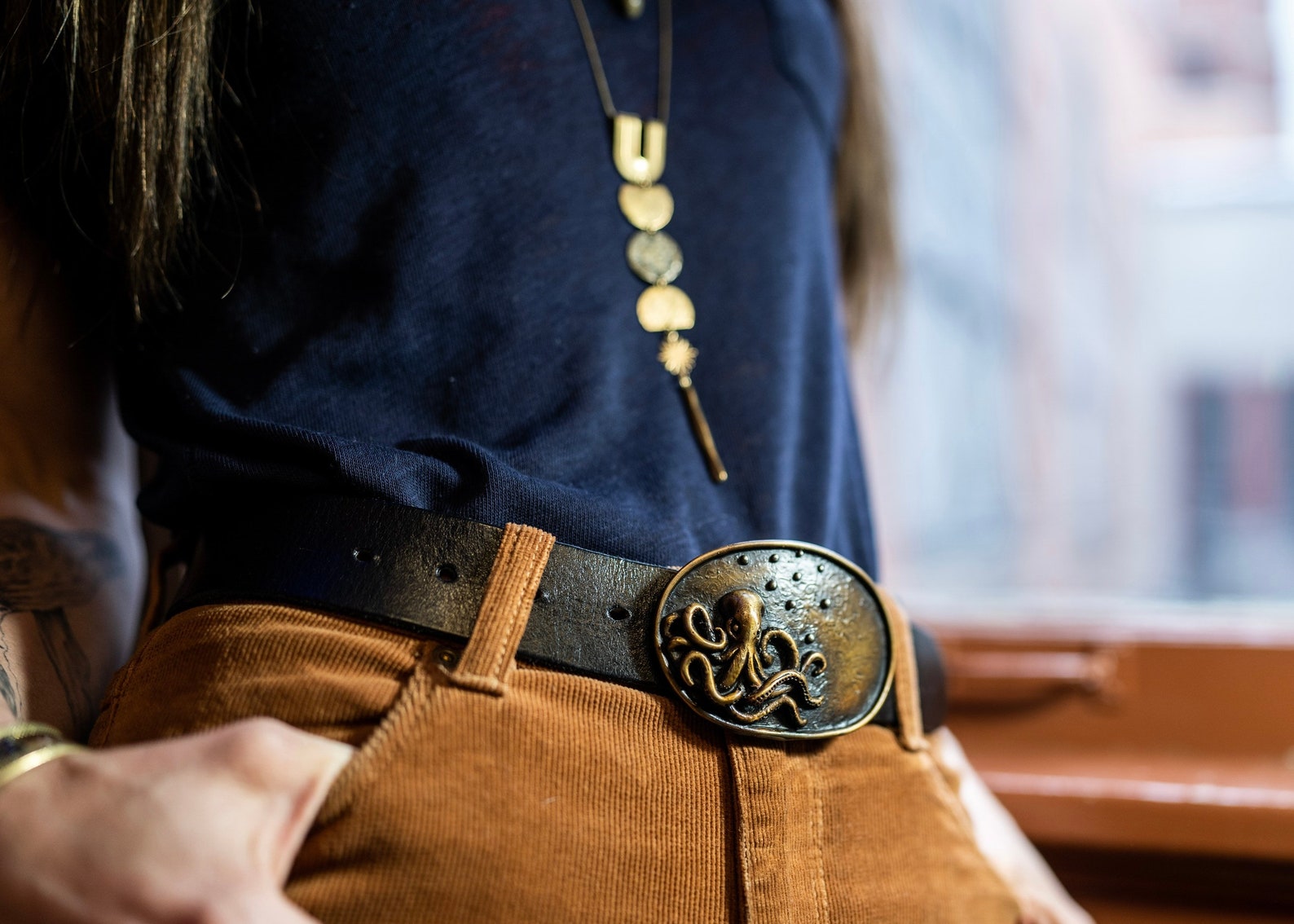 Octopus-bronze Belt Buckle - Etsy