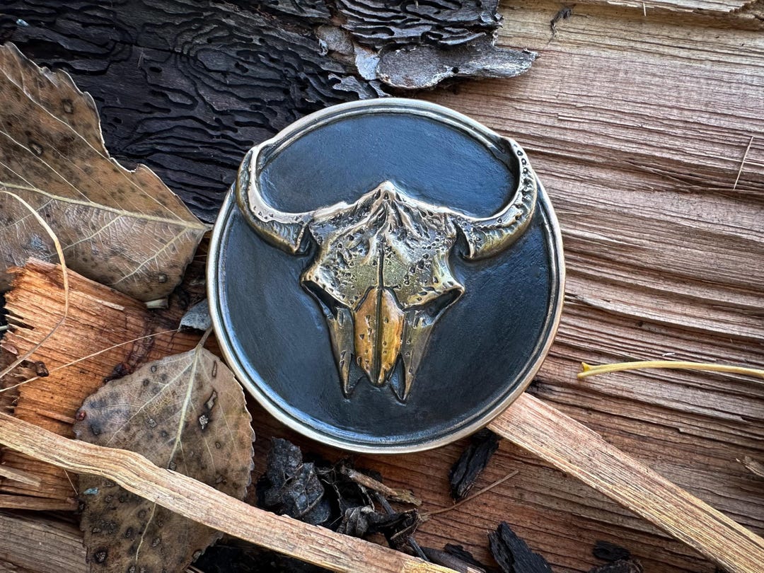 Open Range - Bronze Bison Skull Belt Buckle - Etsy