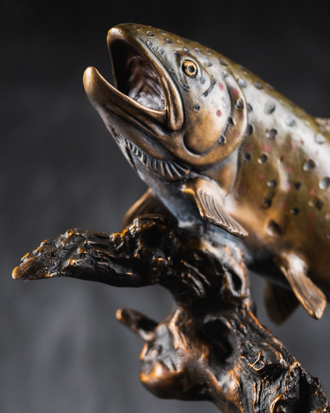 Brown Trout-bronze Sculpture - Etsy