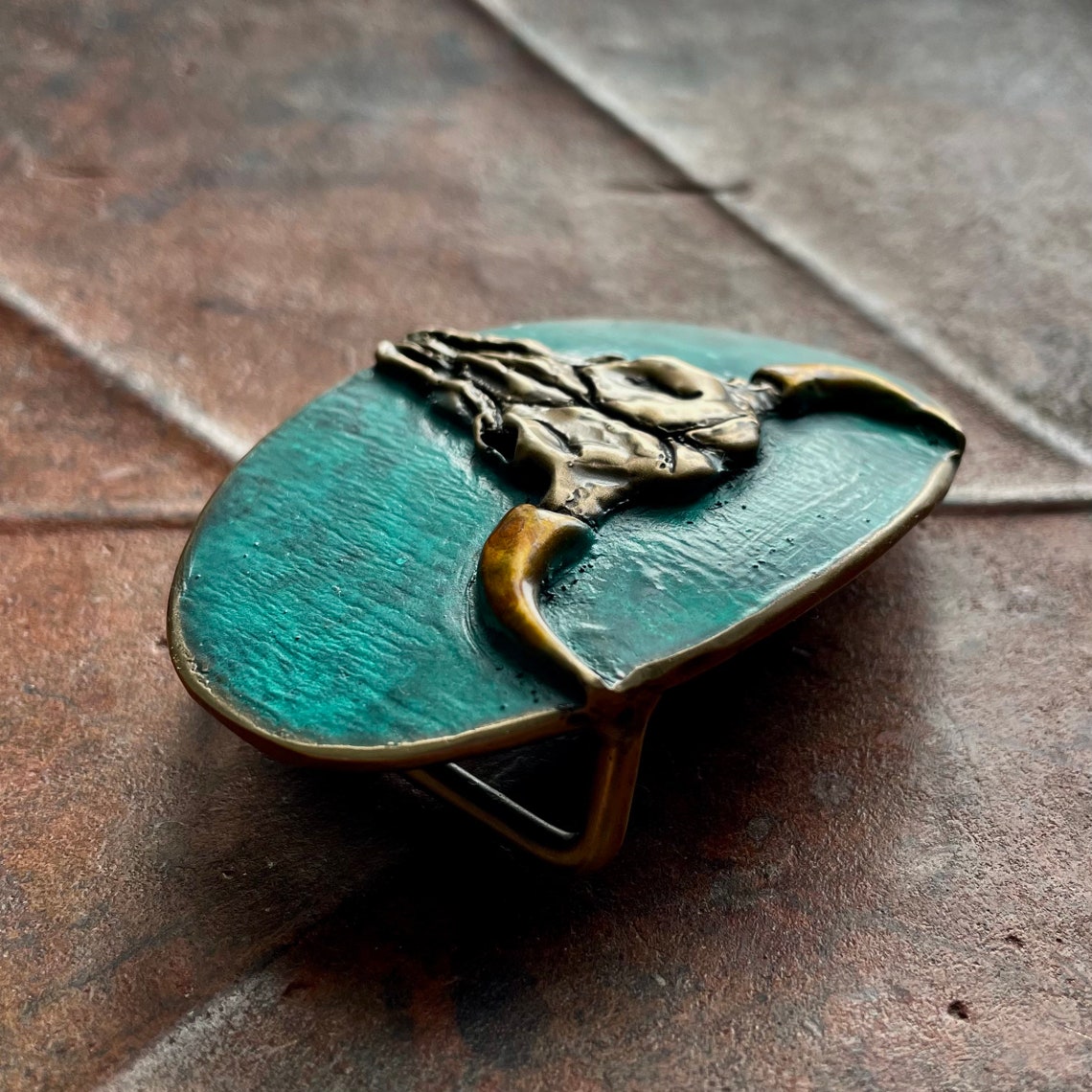 Bison Skull Bronze Belt Buckle - Etsy