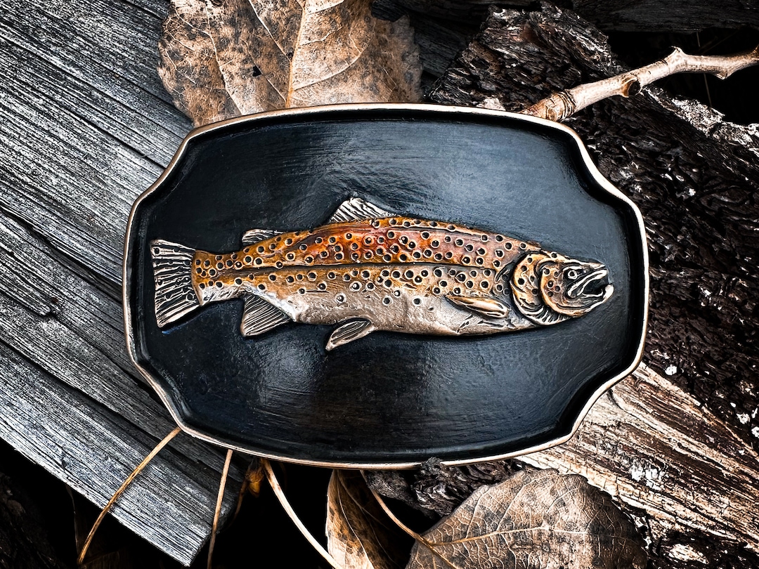 Rainbow Trout - Bronze Belt Buckle - Etsy