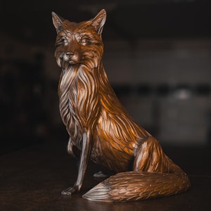 Red Fox-bronze Sculpture - Etsy