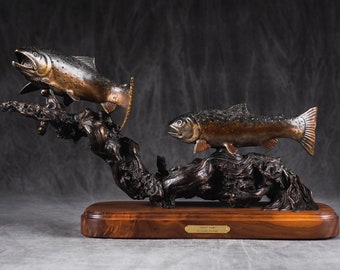 Colorado Gold Bronze Trout Sculpture - Etsy