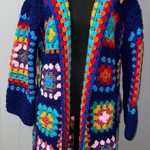 Blue Granny Square Duster - Etsy