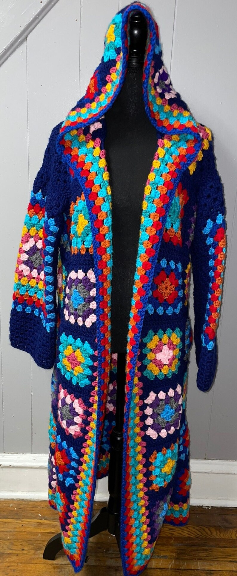 Blue Granny Square Duster - Etsy