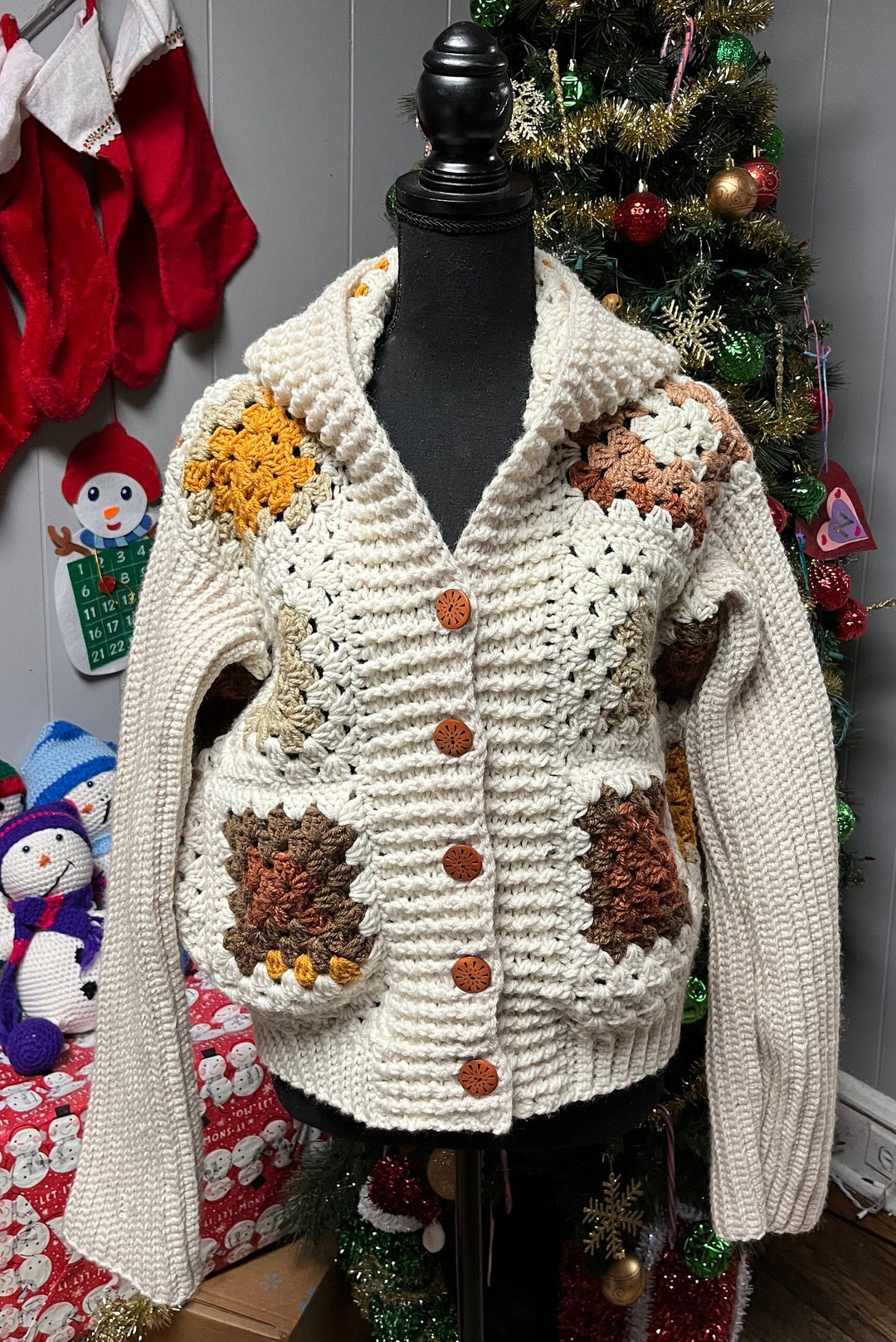 Granny Cardigan W/hood - Etsy