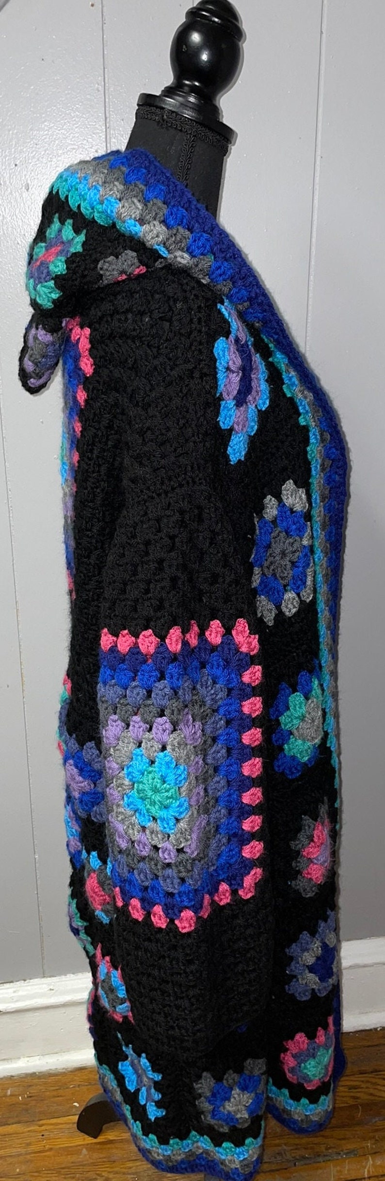Black Granny Square Duster - Etsy