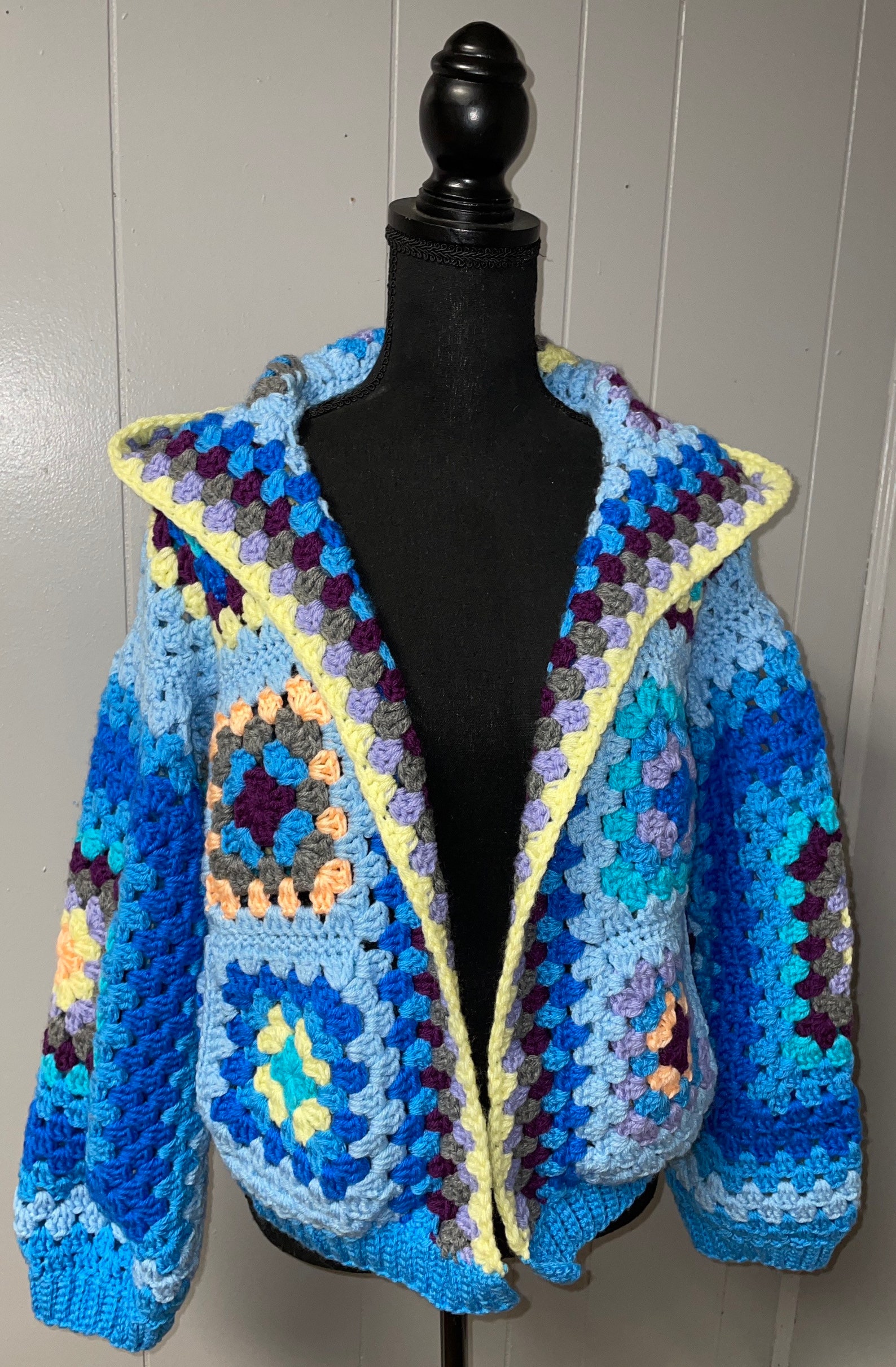 Granny Square Sweater ( Waist Length) - Etsy