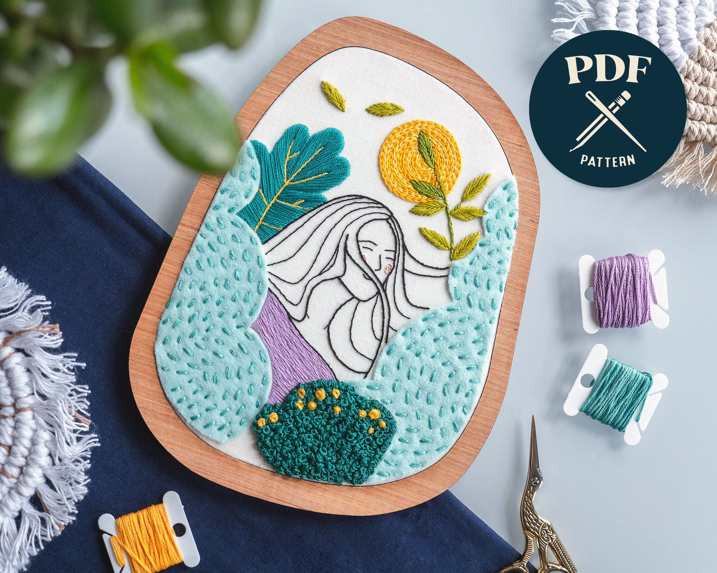 Summer Dream Embroidery Pattern PDF Embroidery Tutorial - Etsy