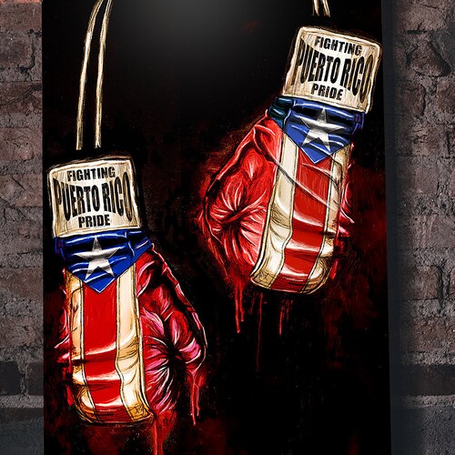 Puerto Rico Boxing MMA Wall Art Gym Art - Etsy