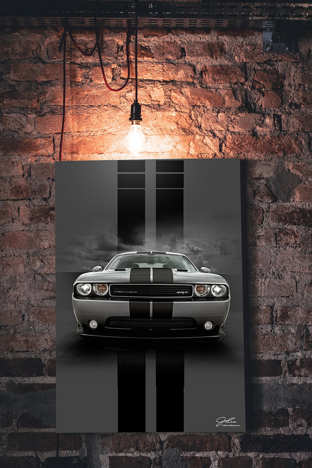 Challenger Art, Challenger Painting, Challenger Racing Stripes - Garage ...