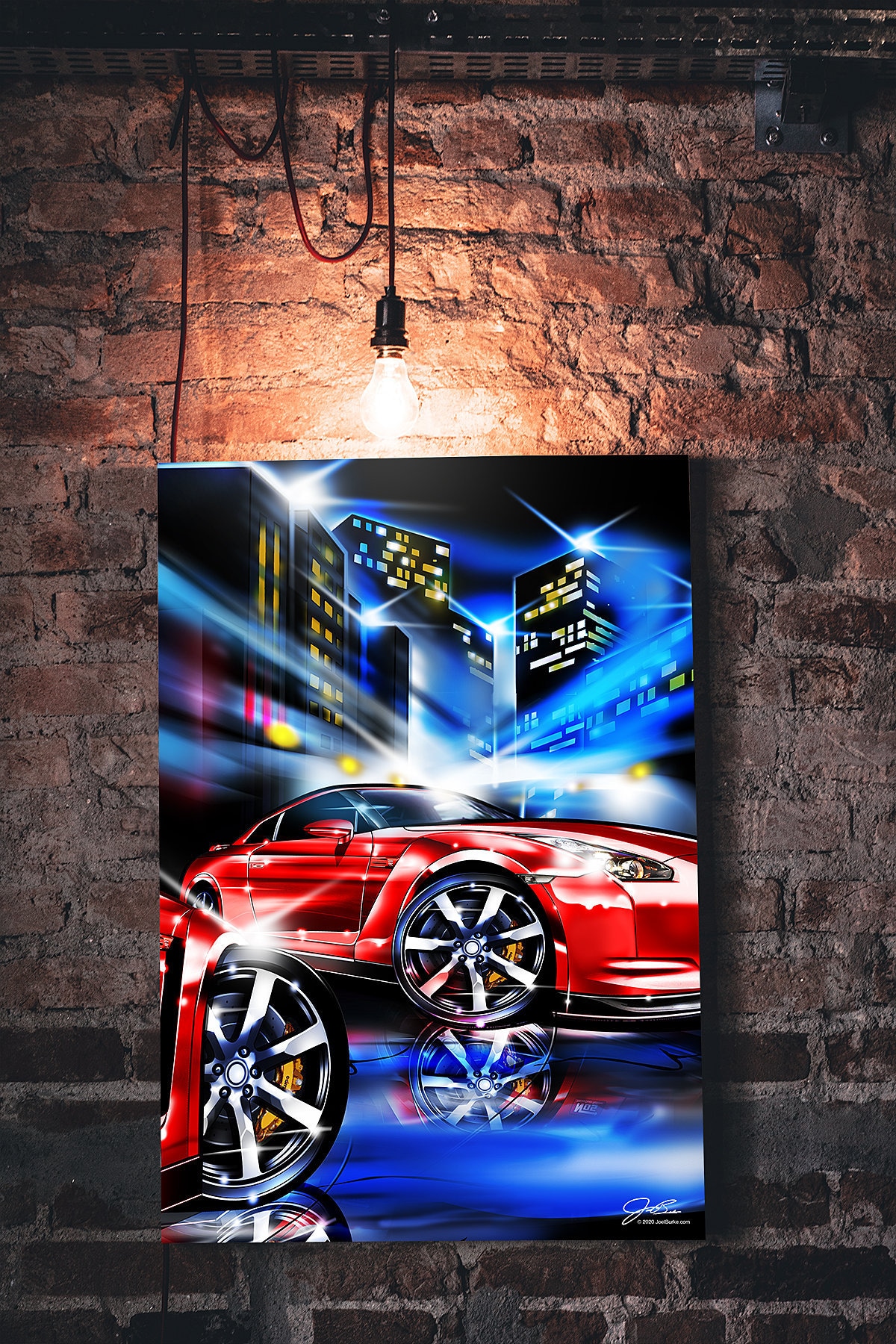 GTR in the City, GTR Car Wall Art Garage Art - Etsy