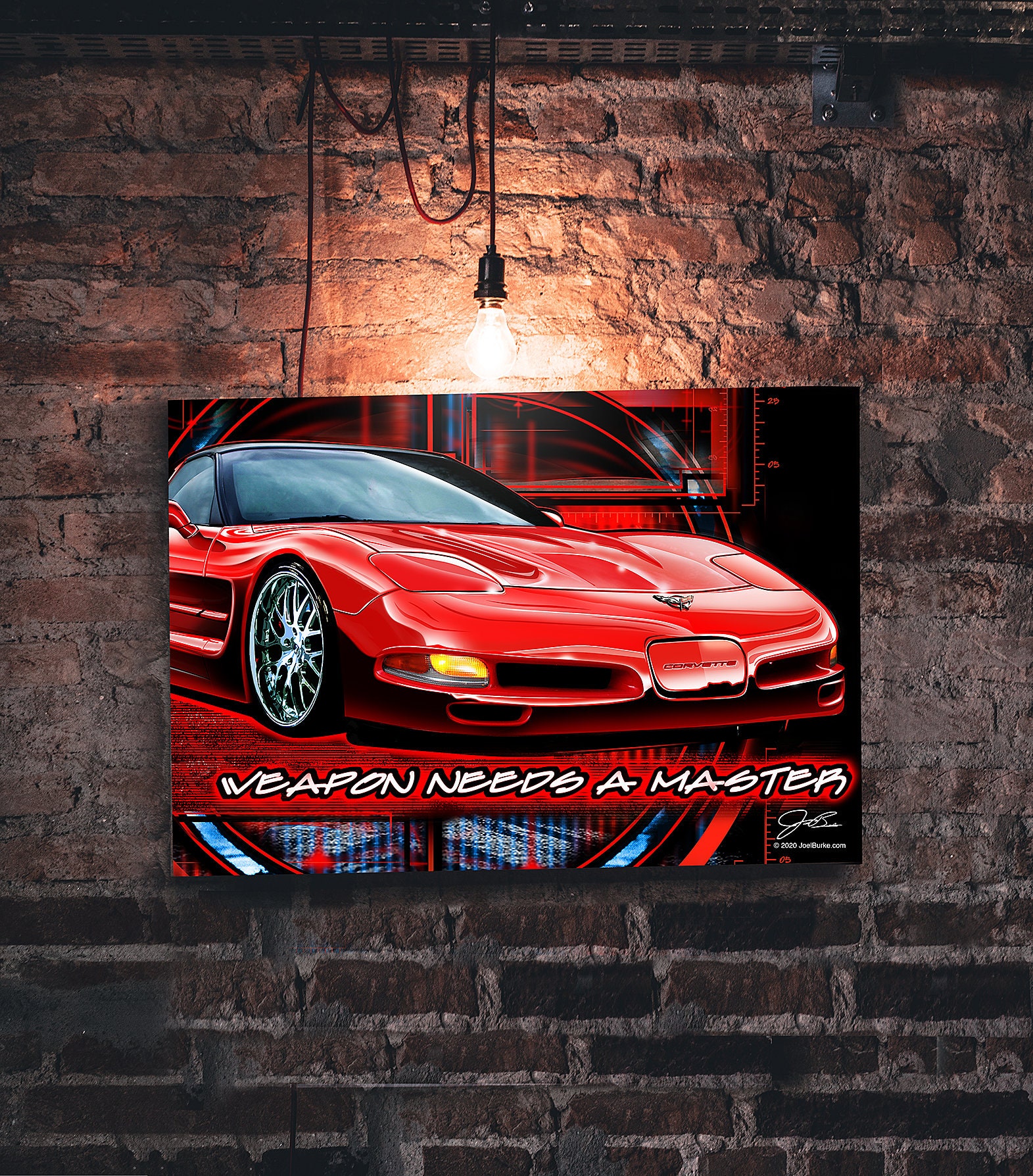 Corvette Art, Corvette Painting, C5 Weapon Garage Art - Etsy