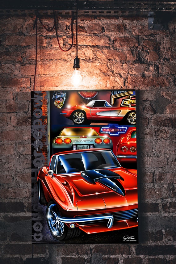 Corvette Collect Horsepower Corvette Painting C5 C3 C2 C1 - Etsy