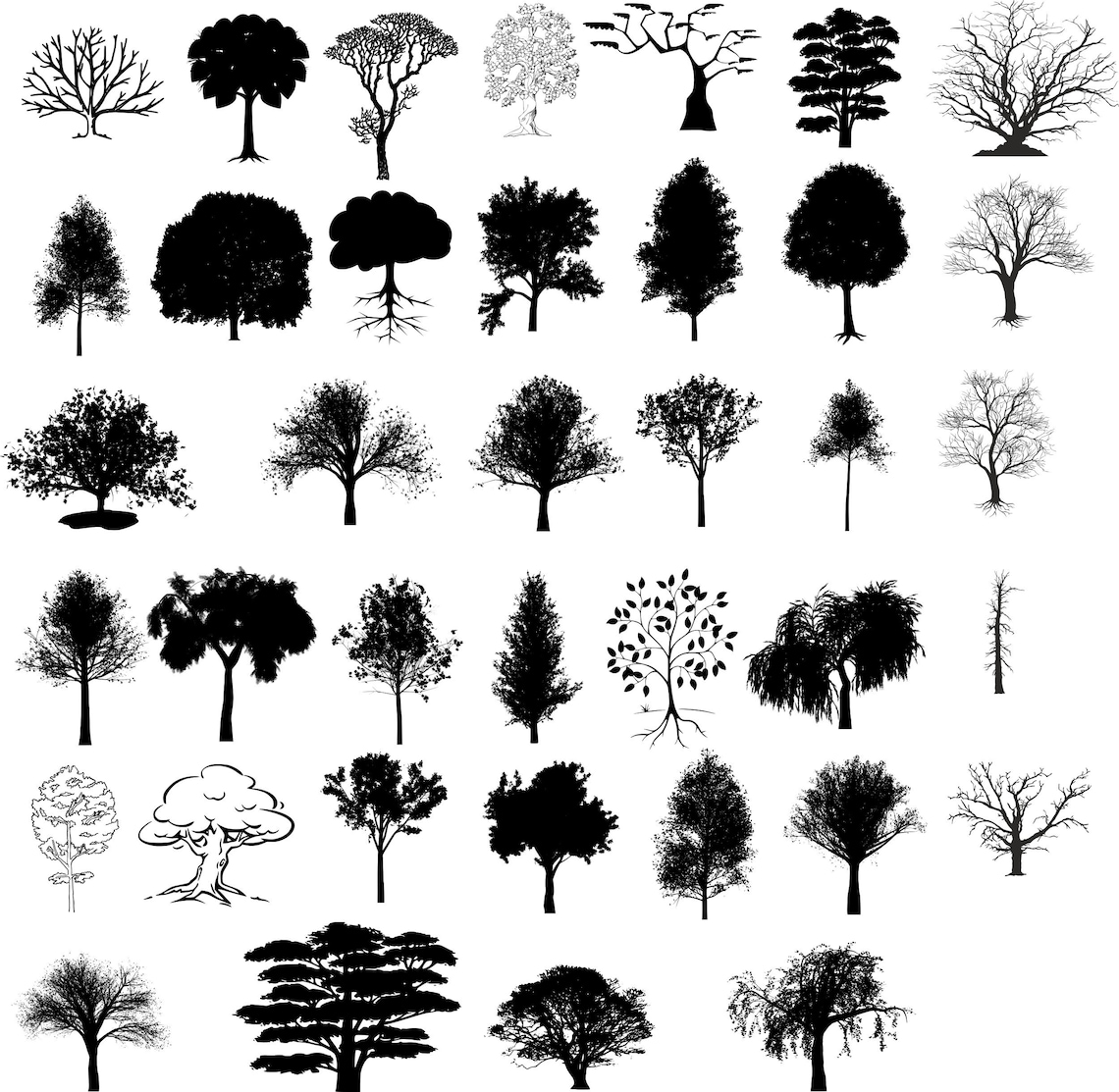 Baum Vektor Svg Baum SVG Baum Svg Bundle Baum Clipart | Etsy