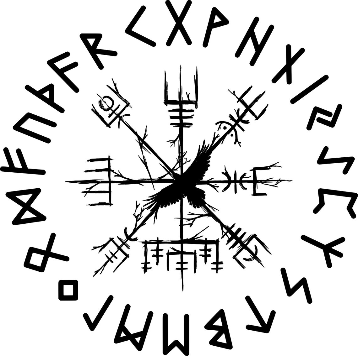 Vegvisir svg Helm of Awe SVG Viking Compass svg Viking | Etsy