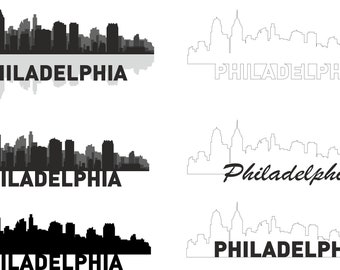 Philadelphia Skyline Svg | Etsy