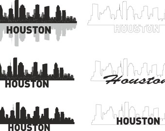 Houston Skyline Svg | Etsy