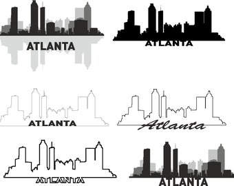 Atlanta Skyline Svg | Etsy