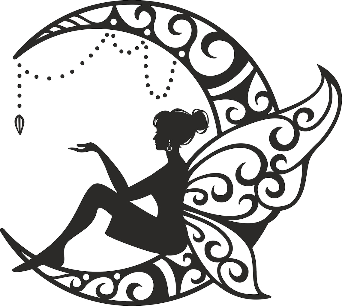 Moon Fairy SVG Moon Fairy PNG Fairy SVG Moon Svg Fairy and | Etsy