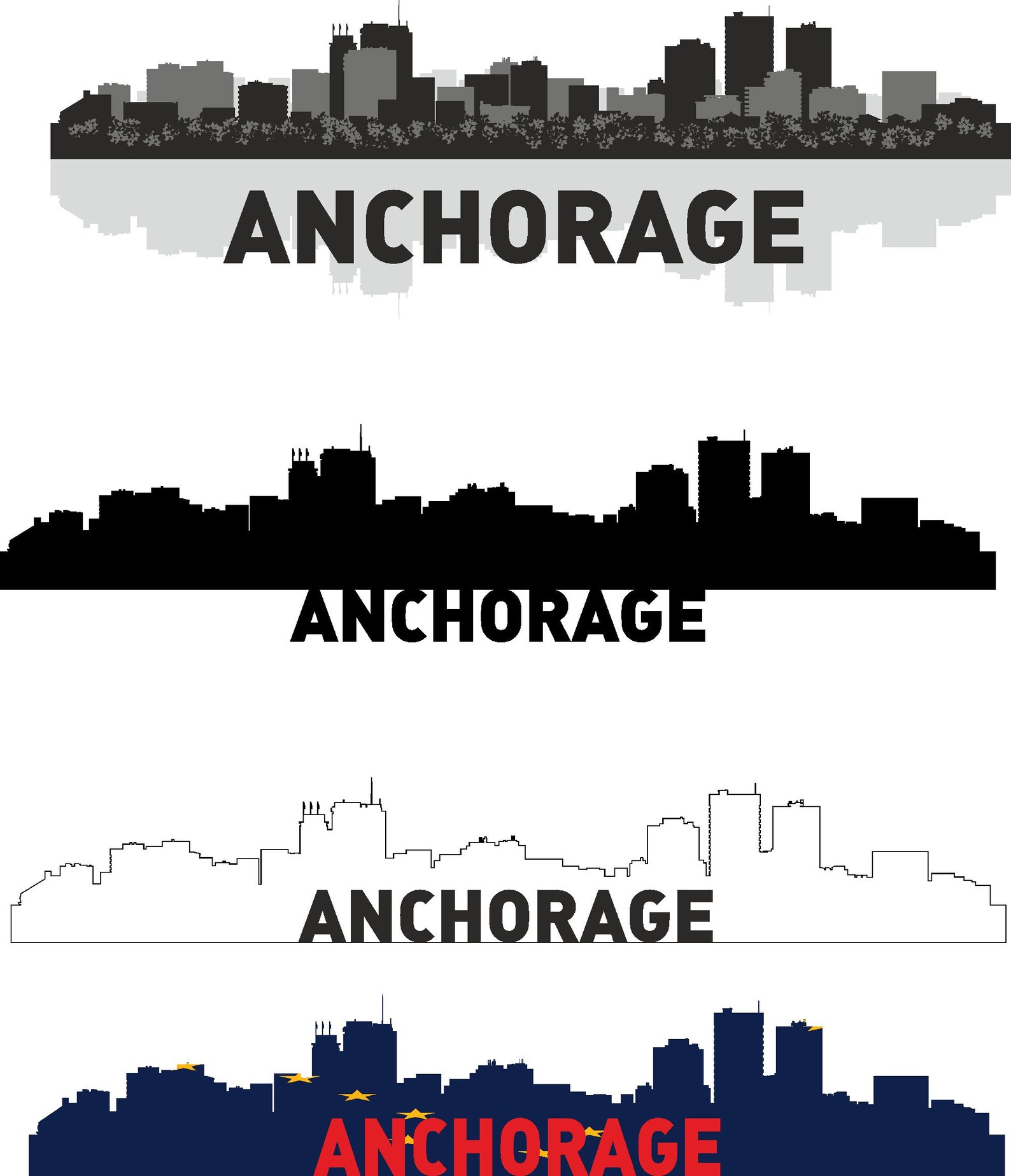 Anchorage Svg Alaska Svg Alaska Clipart Anchorage Vector | Etsy