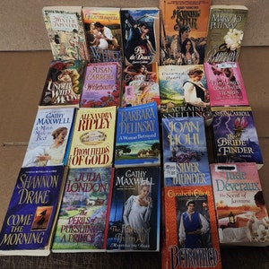 Lot of 20 Historical Romance Paperback Books Popular Bestseller Authors ...