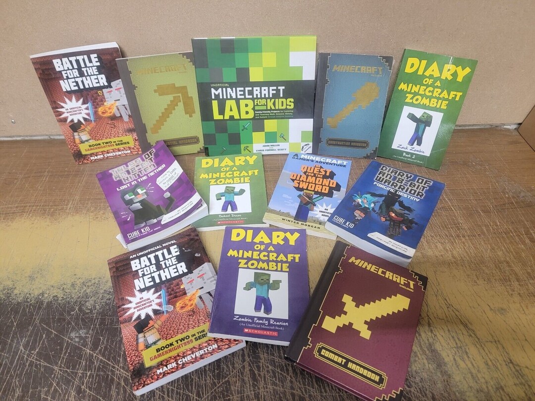 Lot of 6 Minecraft Guide Mojang Gamers Adventure Diary Chapter Books ...
