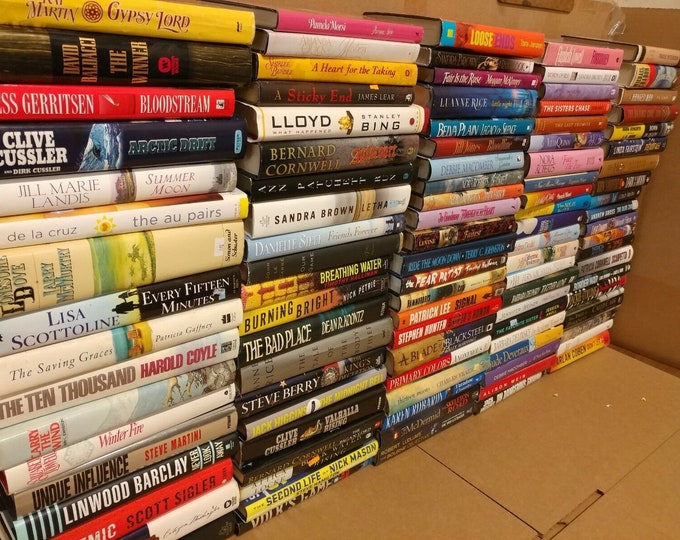 Lot of 10-lbs Hardcover Action Mystery Romance Thriller General Fiction ...