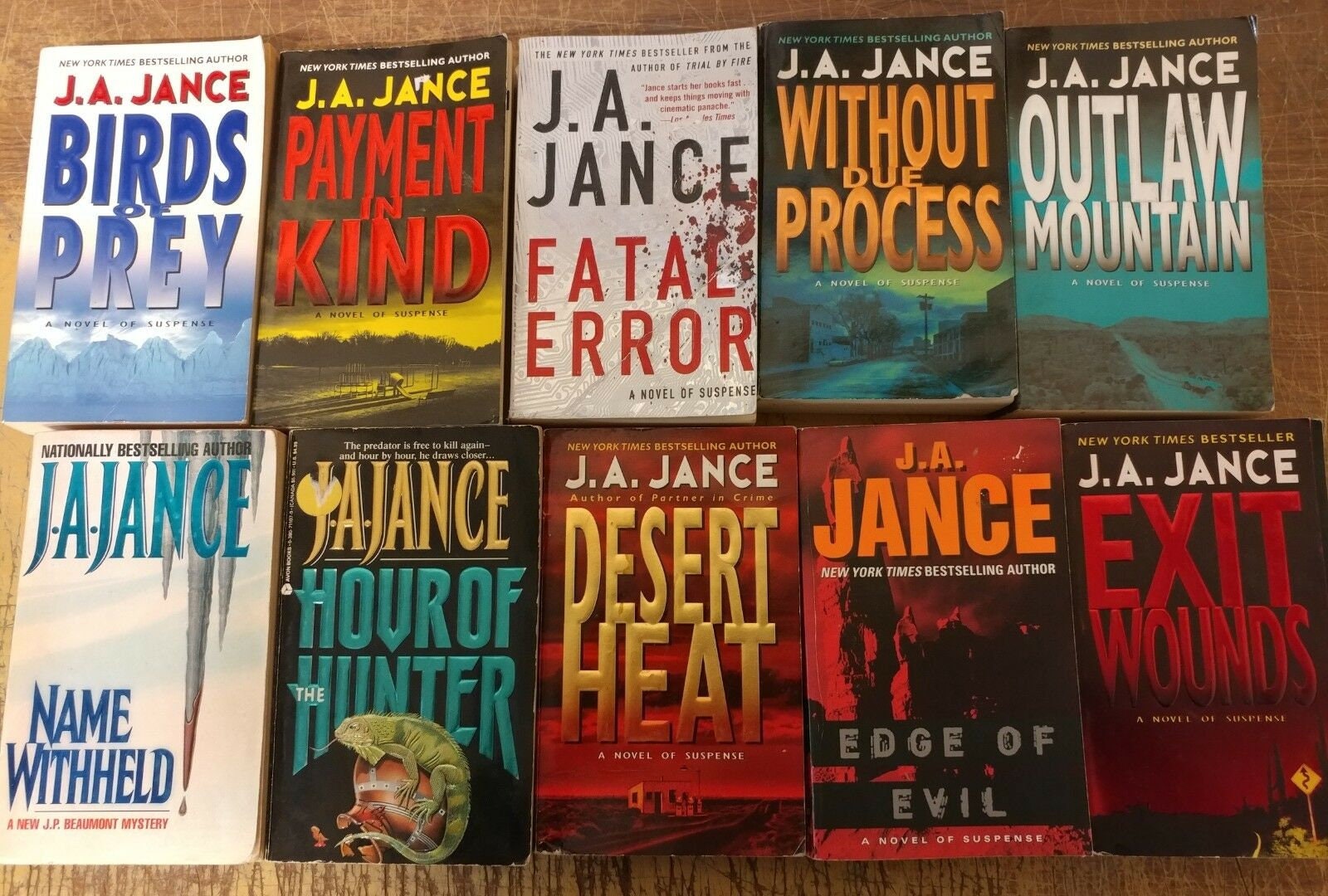 Lot of 10 J A Jance-mysteries-joanna Brady-ali | Etsy UK