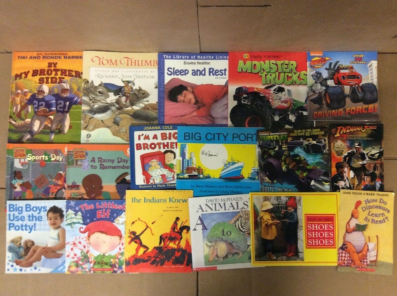Lot of 20 Kids Books for Boys Learn to Read Picture Children - Etsy