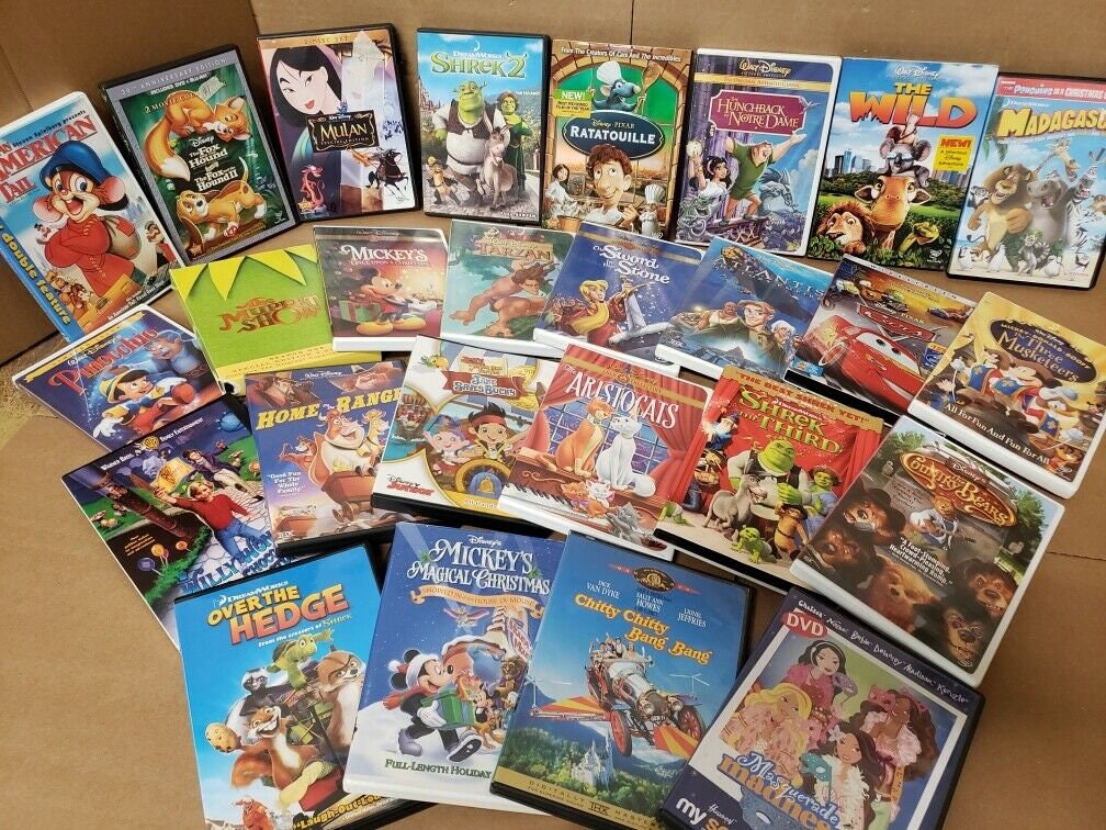 Lot of 10 Dvd Cartoon Family Children Classic Animated Kids | Etsy