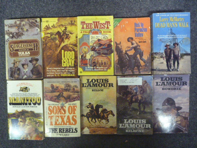 Lot of 20 WESTERN NOVELS Paperback Fiction Books Mix Unsorted - Etsy