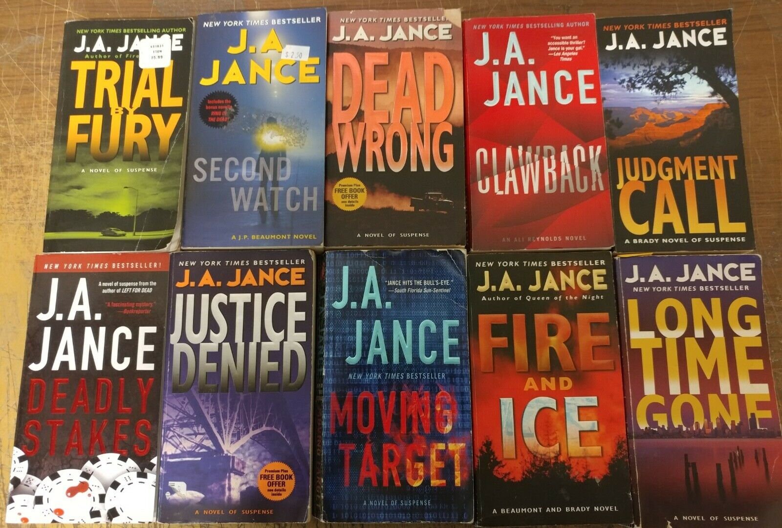 Lot of 10 J A Jance-mysteries-joanna Brady-ali | Etsy UK